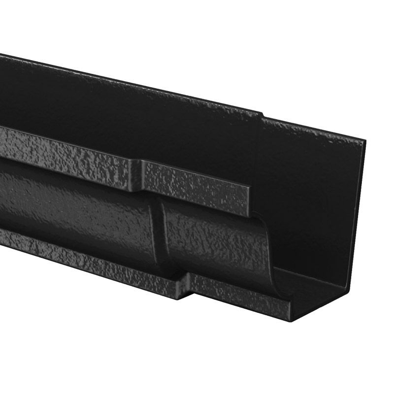 Cast Aluminium Guttering Moulded Alumasc 150 x 100mm x 1.83m - Black ...