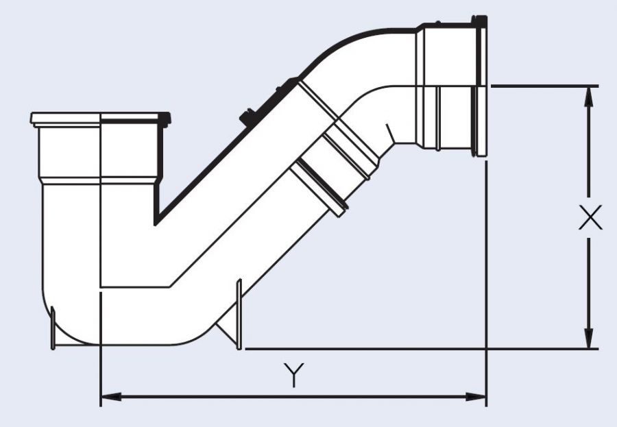 Drain Pipe Low Level P Trapped Gully - 110mm | Drainage Superstore®