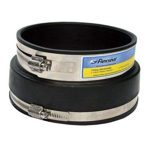 Flexseal Rubber Ribbed Pipe Drainage Adaptor Coupling 285mm to 240mm ...