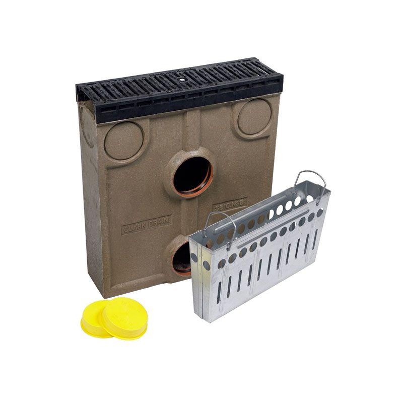 Channel Drain Silt Box & Iron Grate 500L x 147W x 550H - C250 Class ...