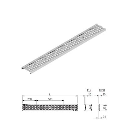ACO Deckline 125 Slotted Channel Grating 1000mm - Class C250 | Drainage ...