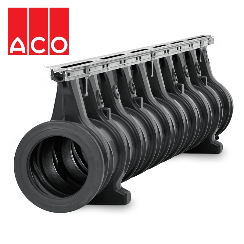 ACO Qmax 225 Slot Channel with Q-Flow Steel Edge Rail 2m | Drainage ...