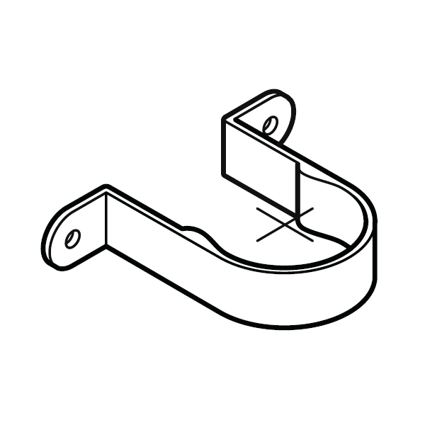 Alumasc Flushjoint Circular Standard Pipe Clip 75mm - Anthracite Grey ...