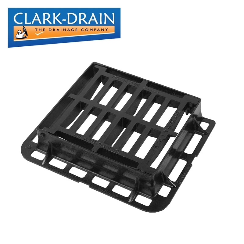Clark Drain D400 Class Cast Iron Hinged Gully Grid Cover 430 x 370 x ...