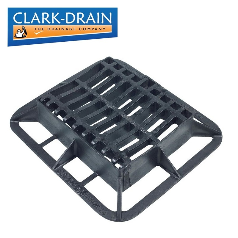 Clark Drain C250 Class Cast Iron Hinged Dished Channel Gully Grate 390 ...