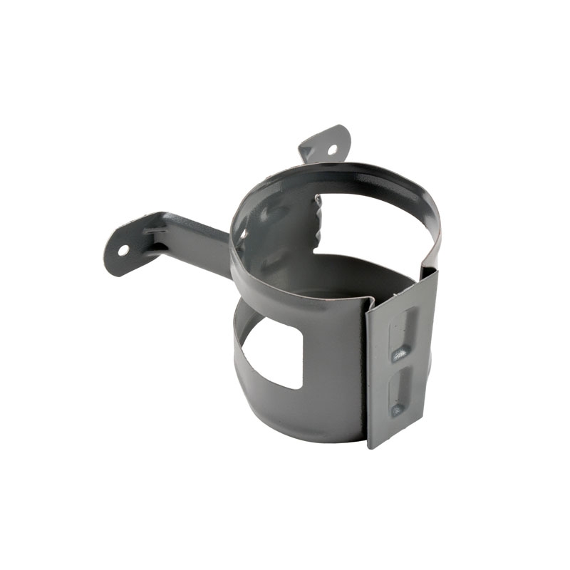 Steel Round Rainwater Downpipe Bracket 75mm Grey - Cyclone | Drainage ...