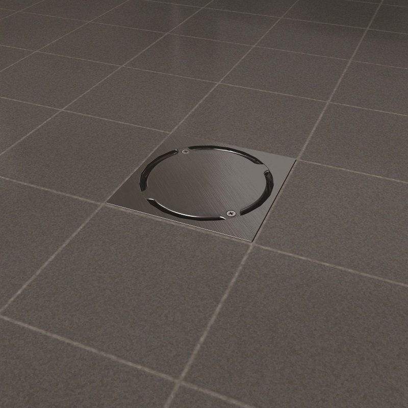 Harmer Alu. Horizontal Drain Stainless Steel Clamp & Plain Cap - Tile ...