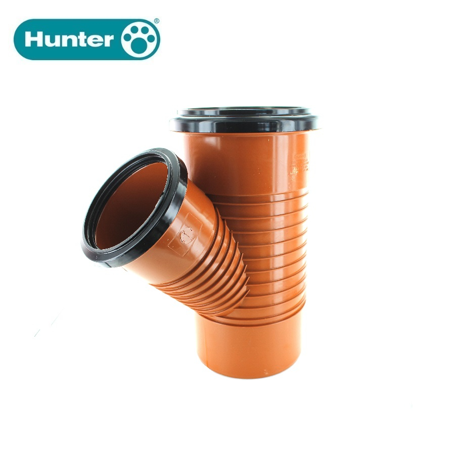 Hunter 160mm x 110mm 45dg Double Socket Branch | Drainage Superstore