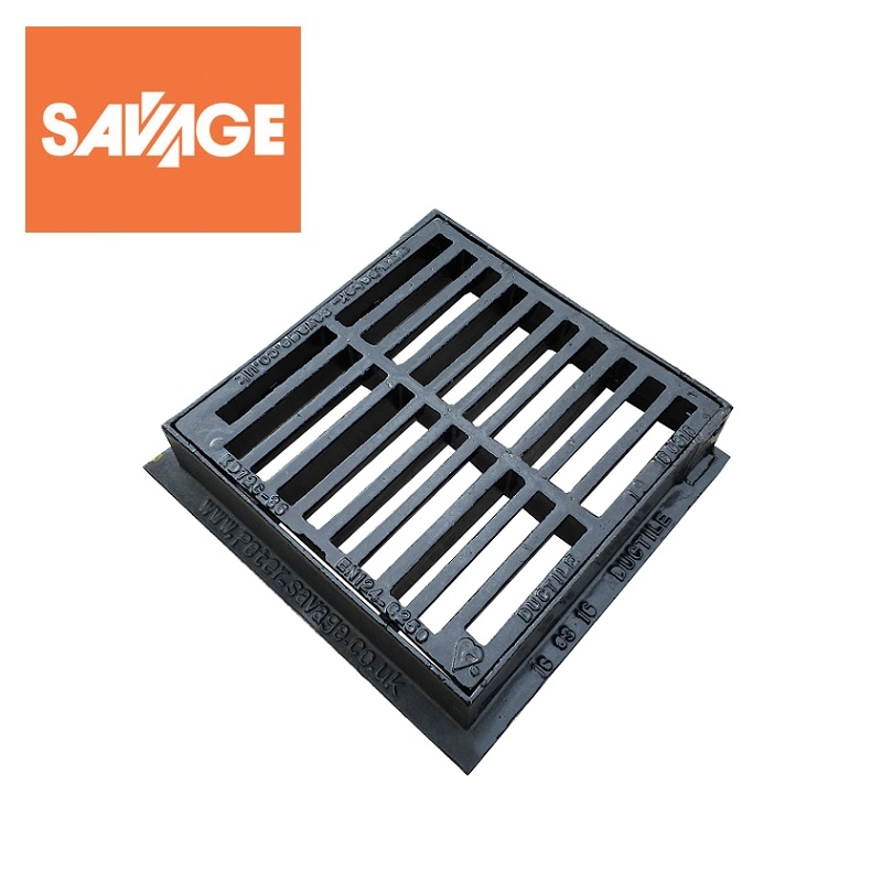 Heavy Duty Hinged Flat Top Yard Gully Grating 300 x 300mm - C250 ...