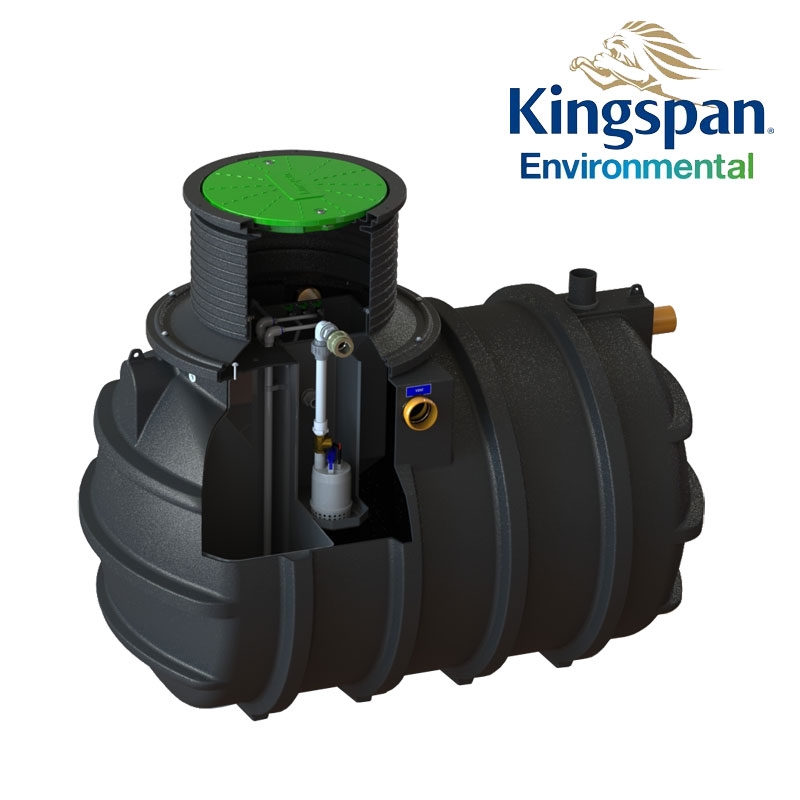 Kingspan BioFicient 1 Shallow Dig Sewage Treatment Plant - 6 Person ...