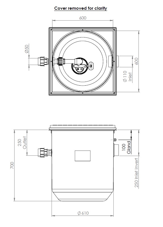 Klargester Pumping Station 200L Low Head with High Level Alarm ...