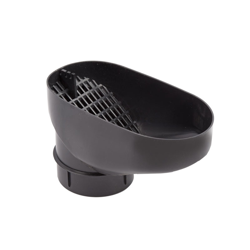 Round Rainwater Downpipe Drain Trap HDPE Black - Cyclone | Drainage ...
