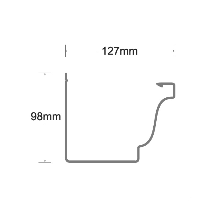 Zinc Gutta Standard Ogee Gutter 2400mm Length | Drainage Superstore